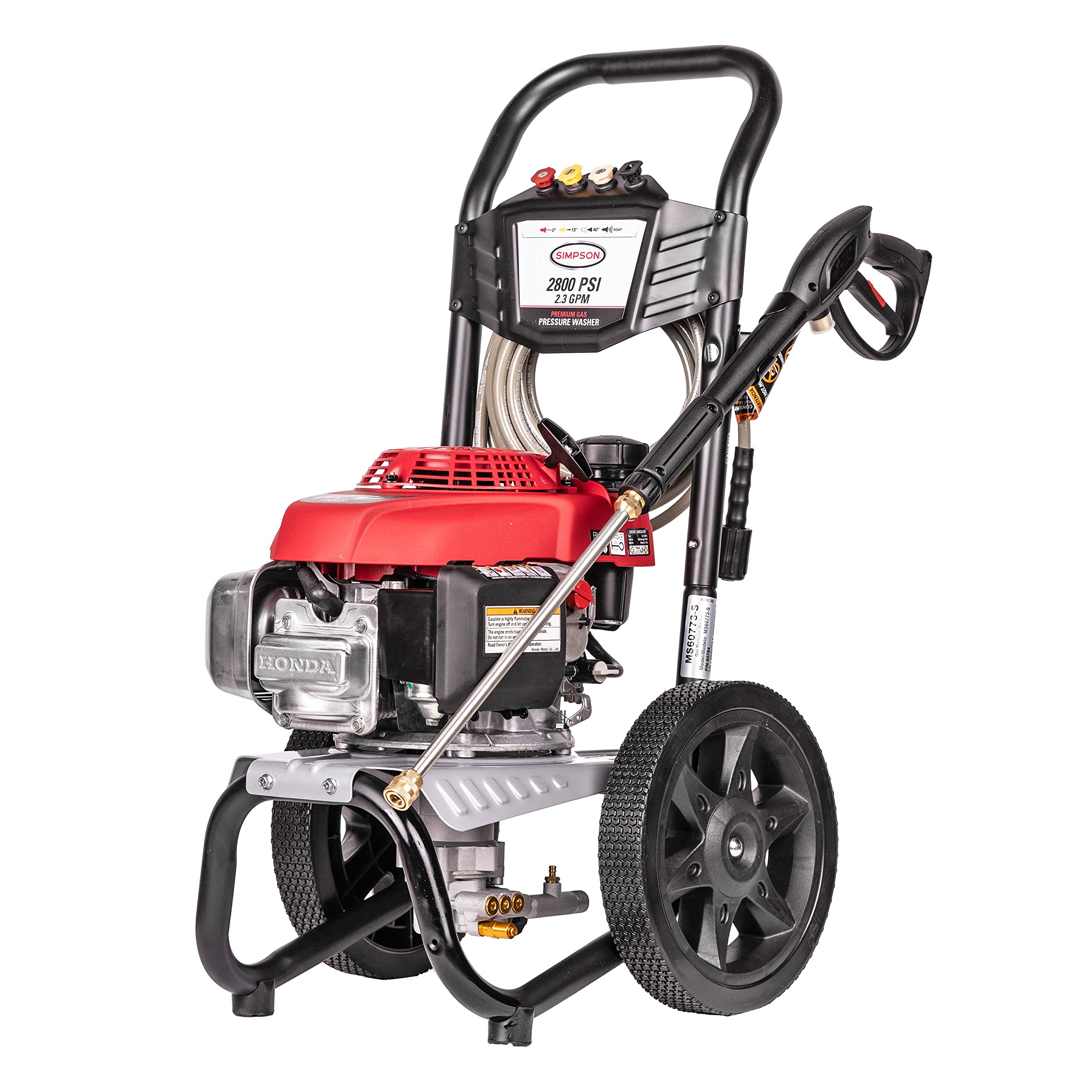 Simpson Cleaning MS60773 MegaShot 2800 PSI Gas Pressure Washer, 2.3 GPM ...